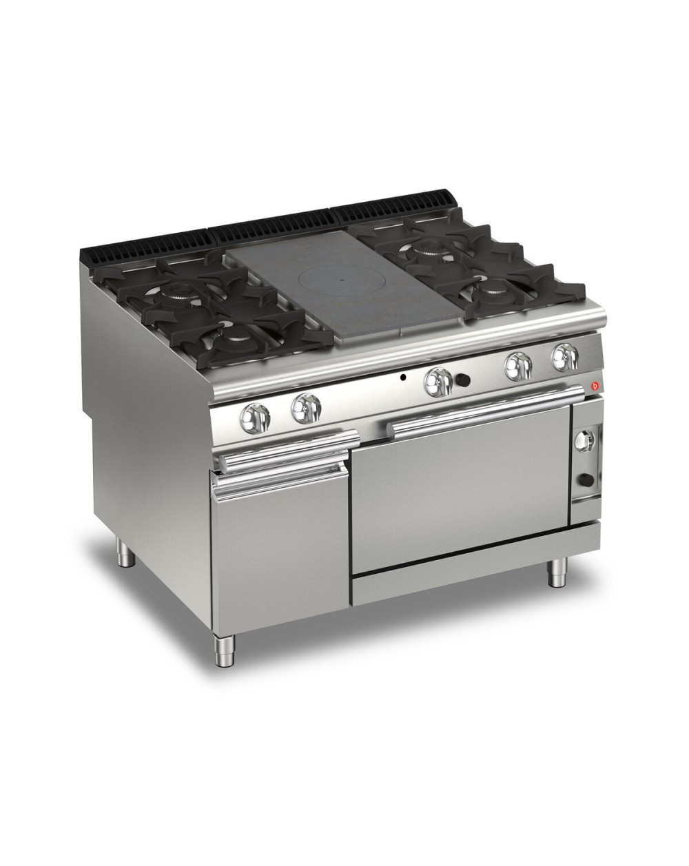 GAS SOLID TOP WITH 4 BURNERS ON GAS OVEN