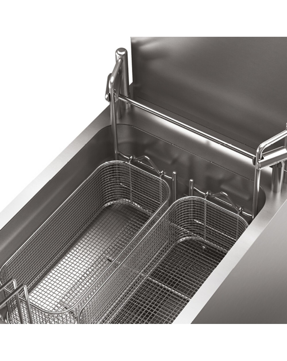 FREIDORA A GAS EVO 1 CUBA con CONTROL ELECTRÓNICO 23 LT - Con filtro + elevador de cestas