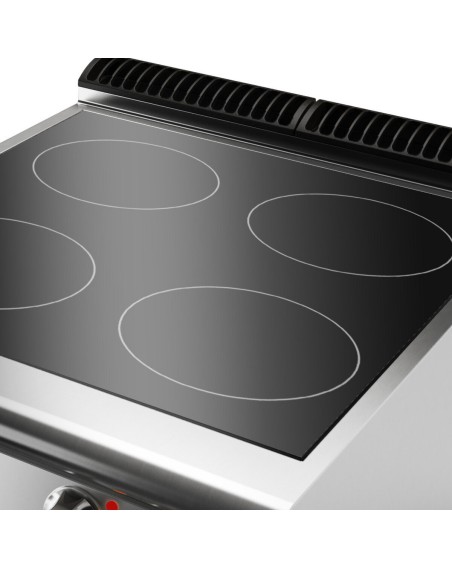ELECTRIC COOKER 4 GLASS-CERAMIC ZONES ON OPEN COMPARTMENT