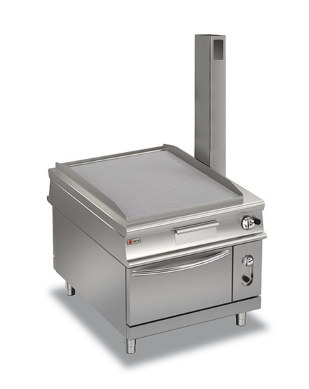 PASS-THROUGH SMOOTH PLATE GAS FRY-TOP - ON GAS OVEN